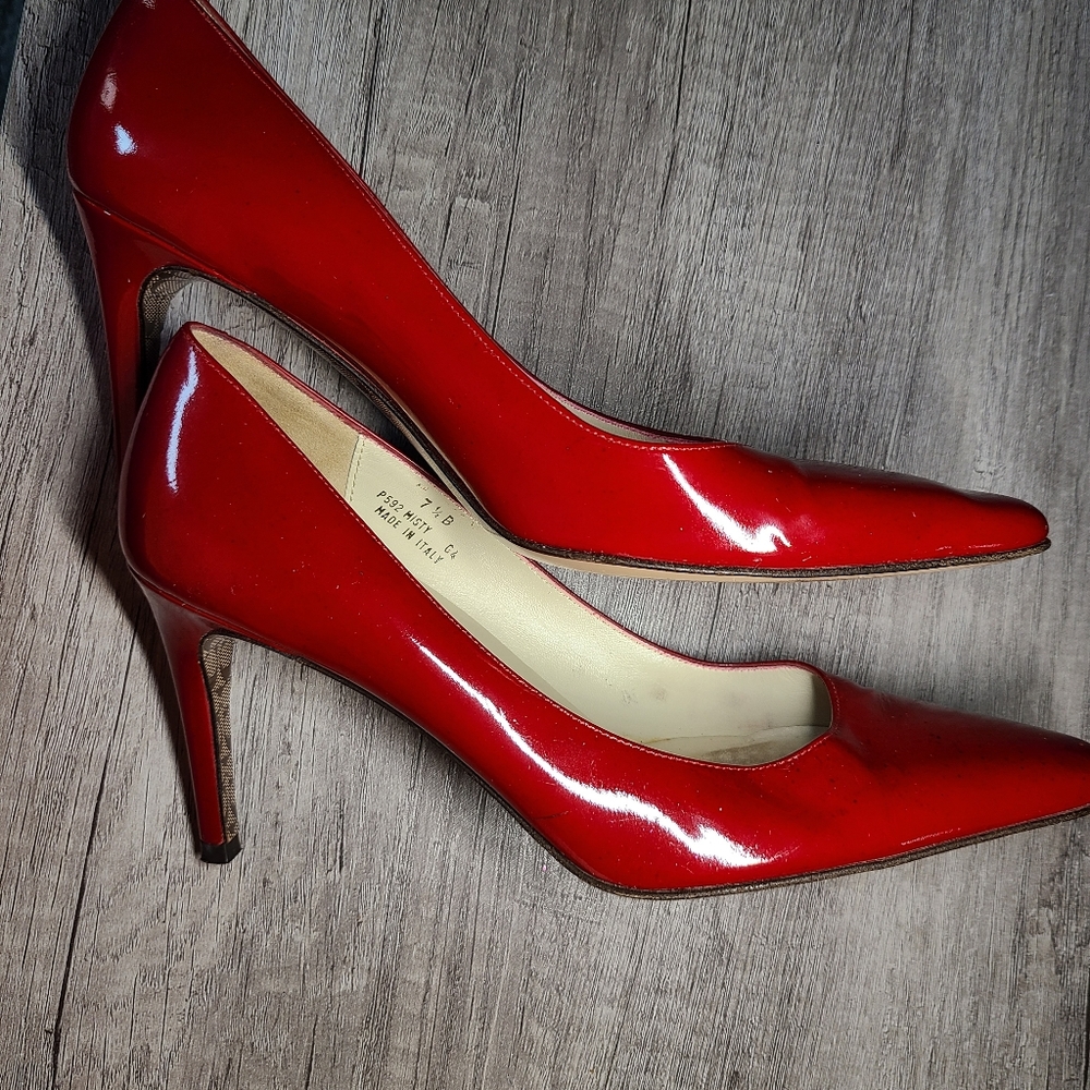 Coach Misty Patent Leather Vintage 3½" Heels Red - Gem